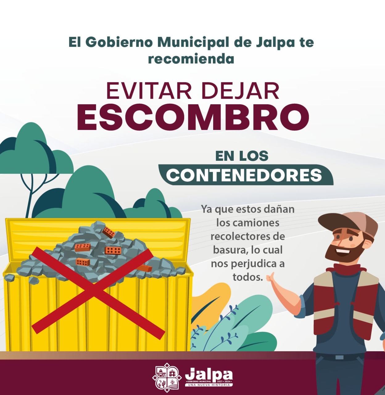 Multan a dos por tirar escombro en contenedores de basura - NTR Zacatecas