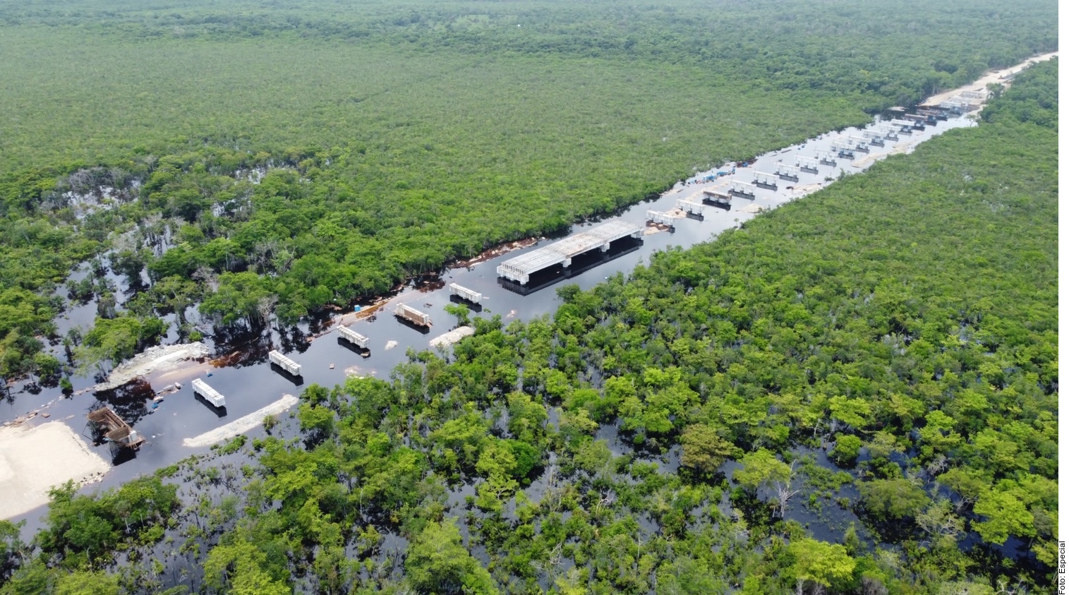 Culpan a obras del Tren Maya de inundaciones en Bacalar - NTR Zacatecas